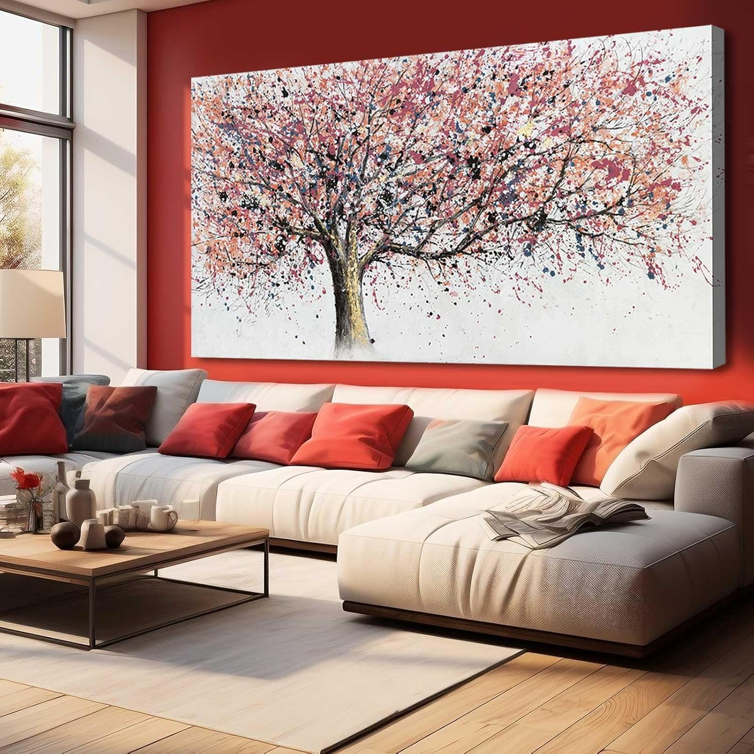 ASPORIC Wall Decor for Living Room Landscape Artwork Blossom Oil ...