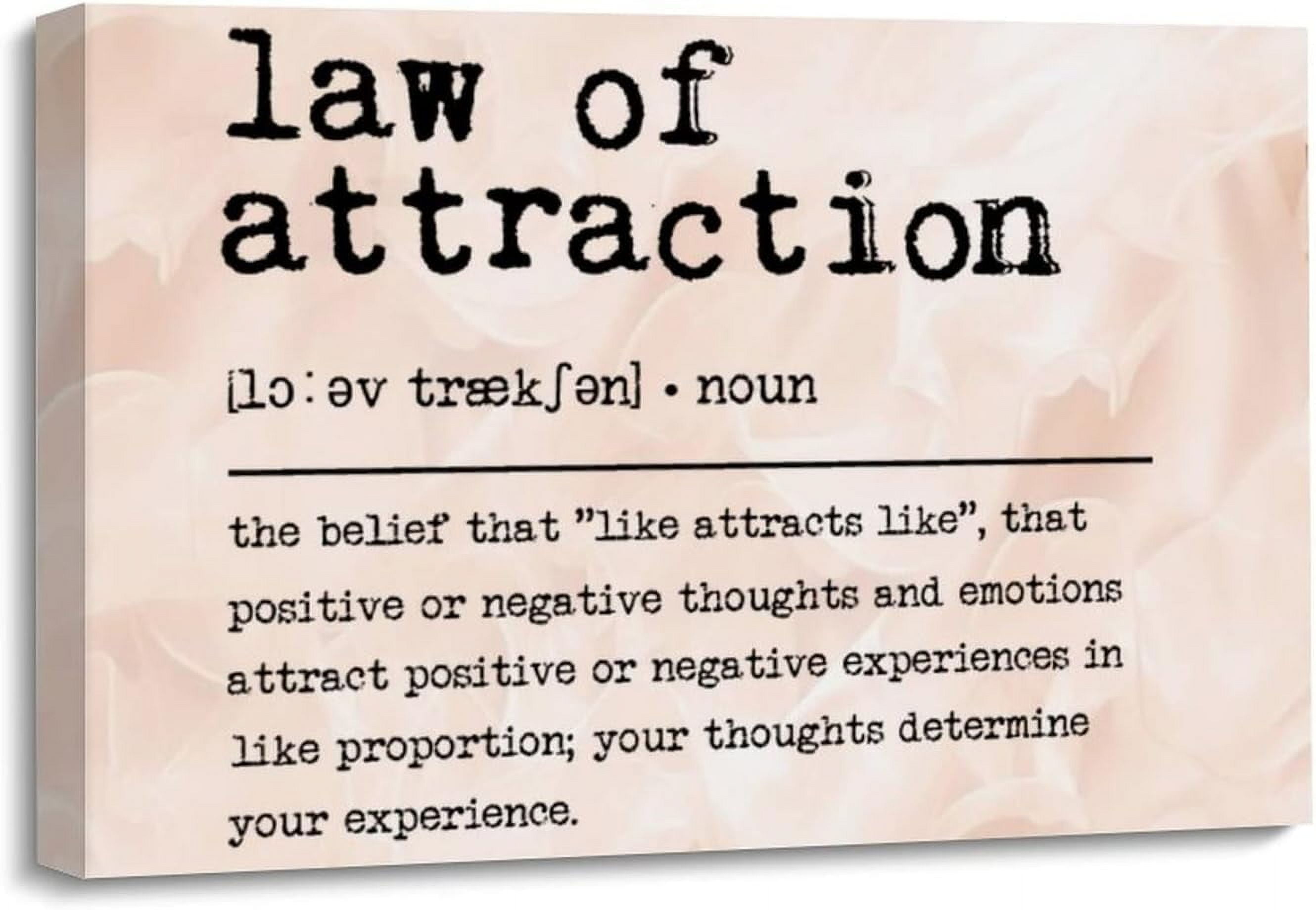 ASPORIC Wall Prints Law of Attraction Canvas Print Wall Art Law of ...