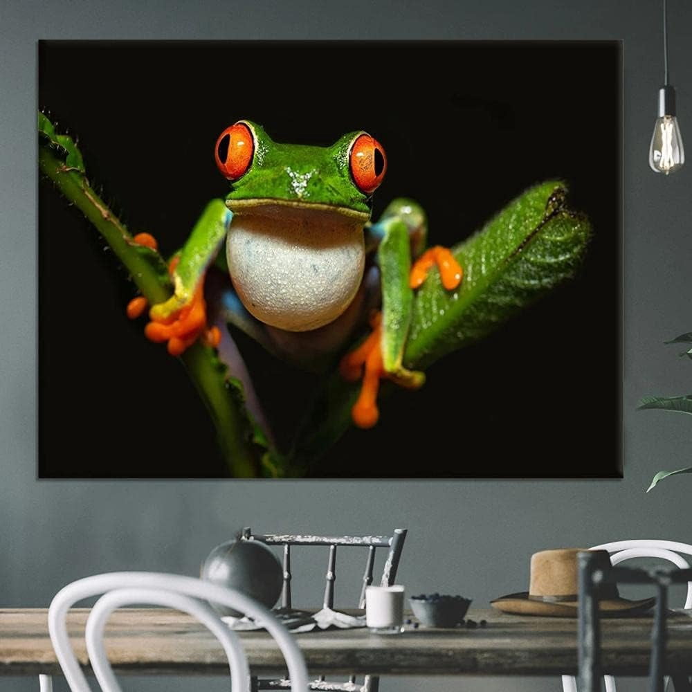 ASPORIC Wall art Painting Red-eyed tree frog Kitchen Wall Decor Artwork ...