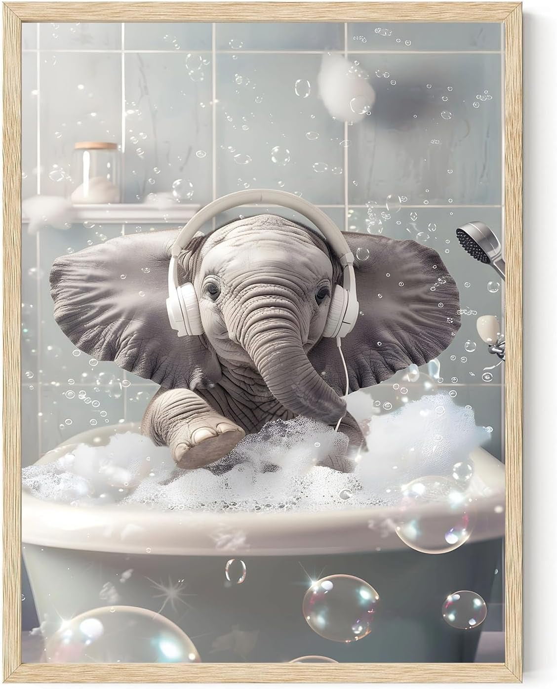 ASPORIC Watercolor Landscape Wall Art Black Ink Watercolor Mountain ...