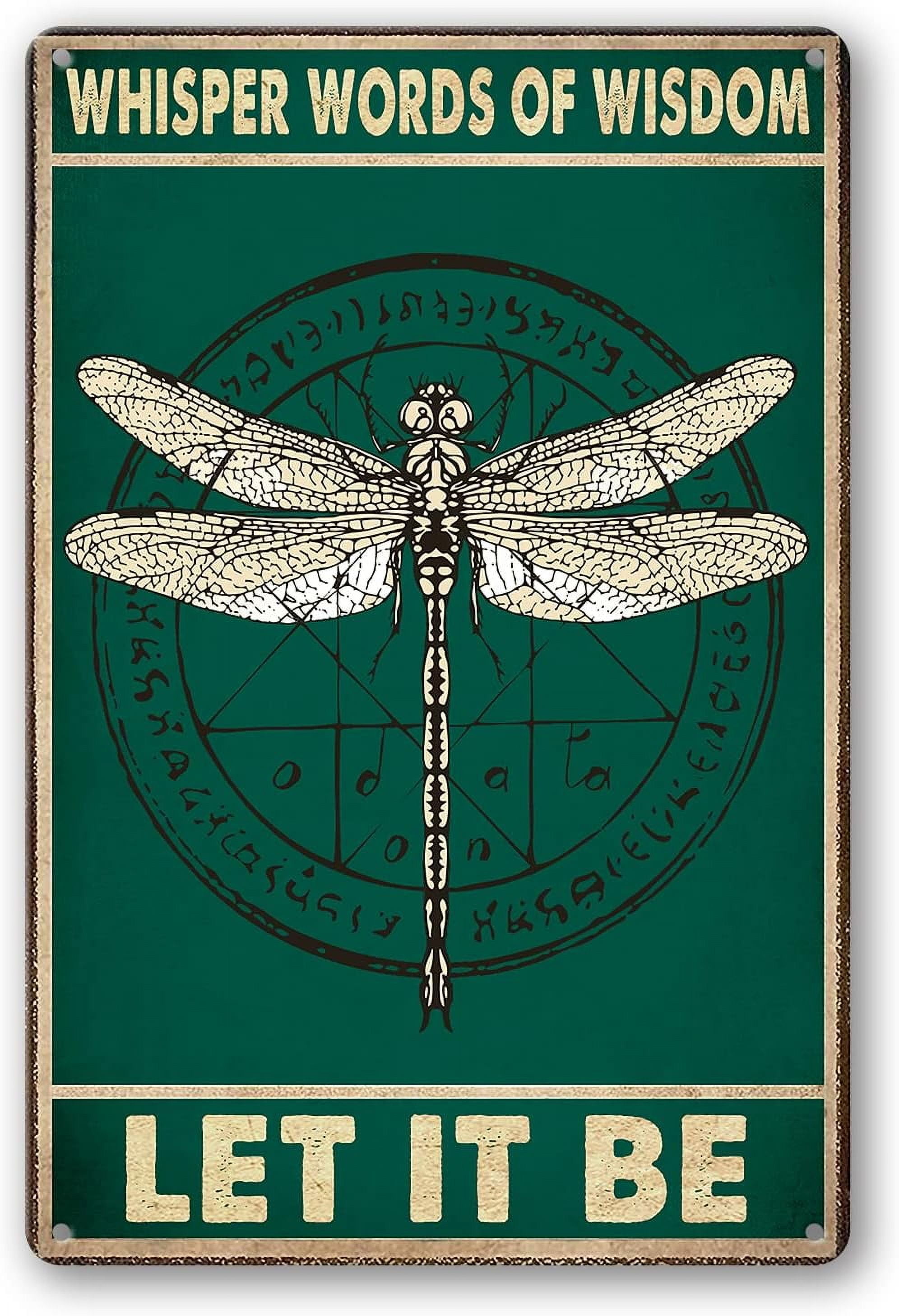 ASPORIC Whisper Words Of Wisdom Let It Be Sign Metal Tin Signs, Vintage ...