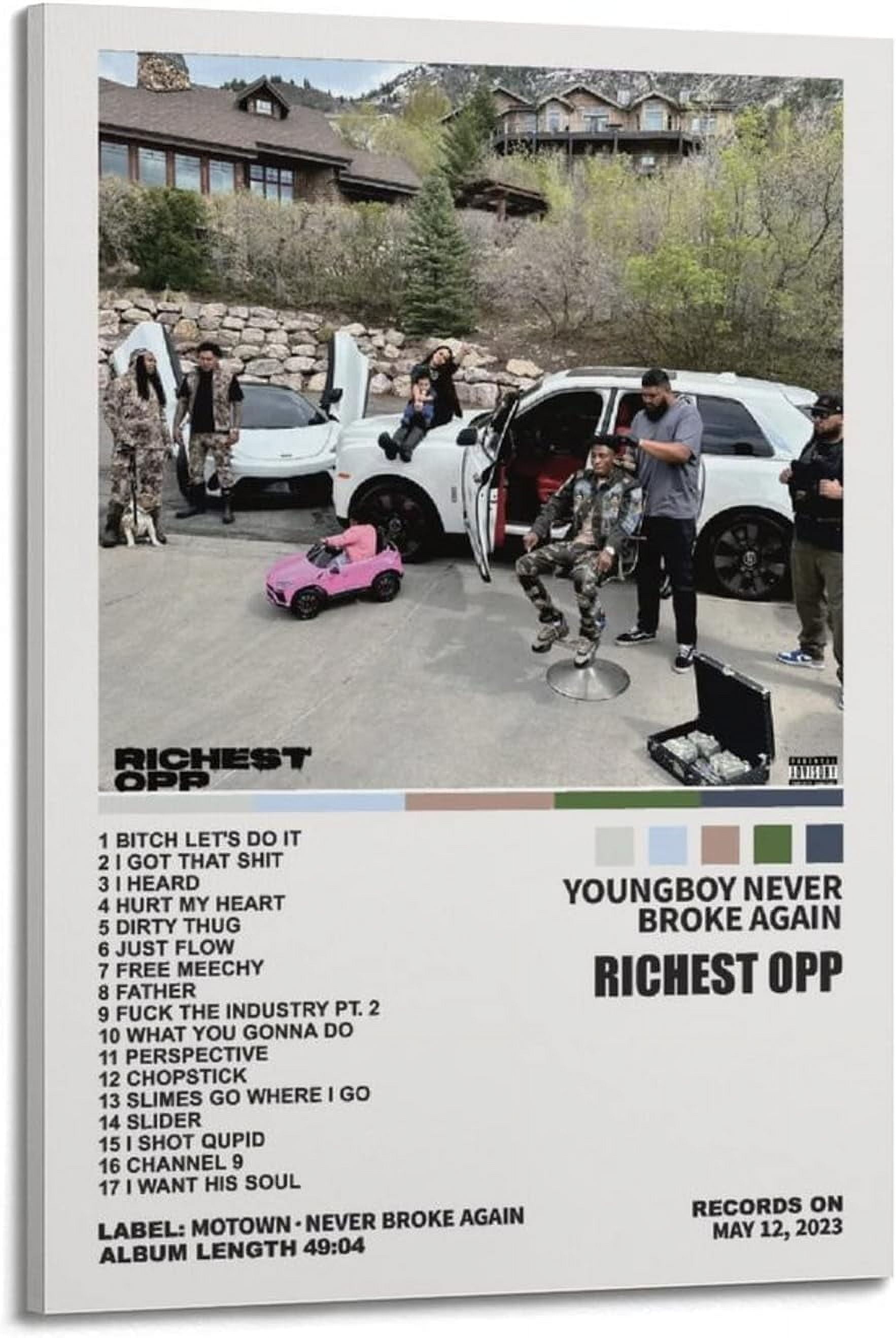 ASPORIC YoungBoy Never Broke Again Poster Richest Opp Album Cover ...