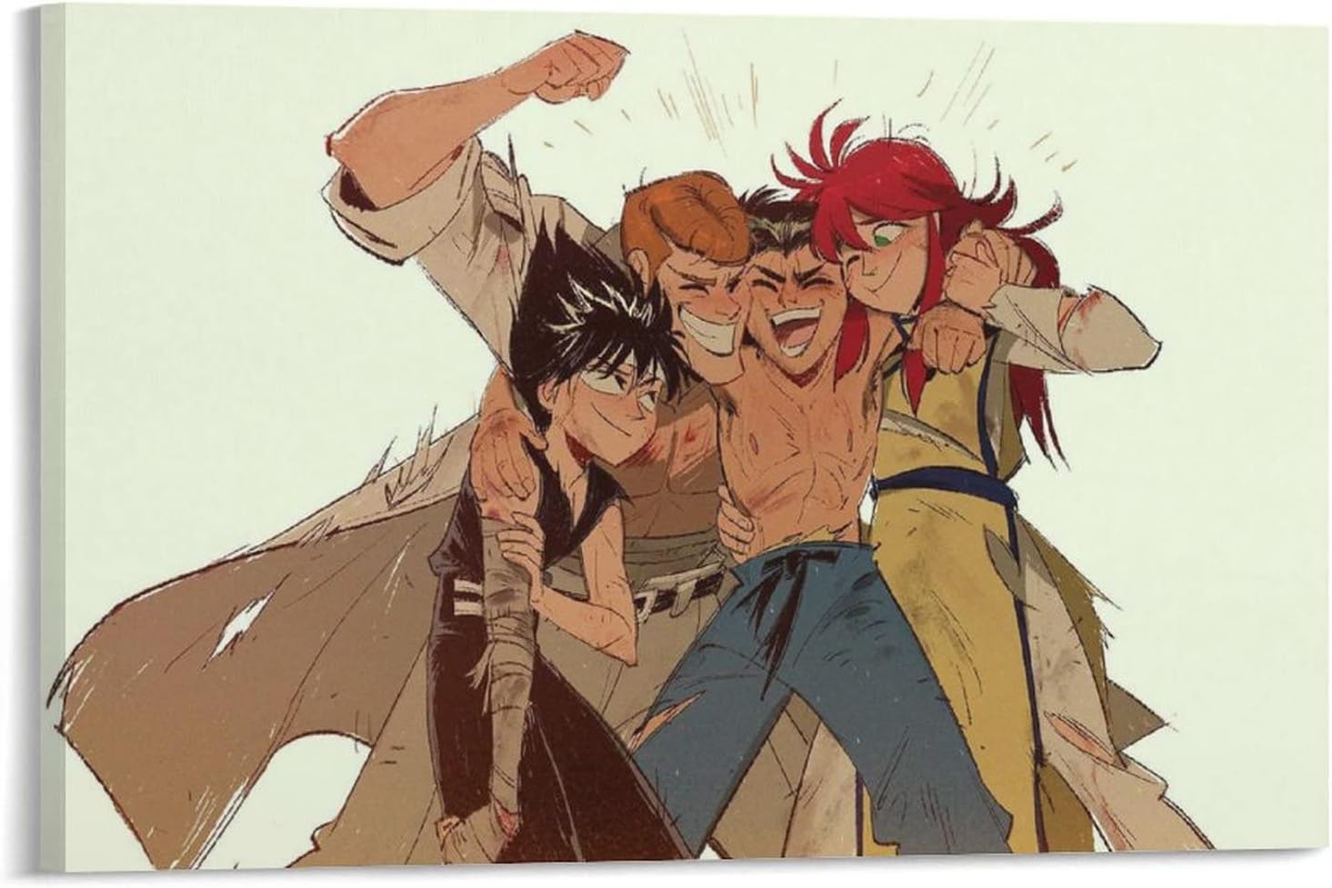 ASPORIC YuYu Hakusho Fierce Fighting Japanese Anime Art Poster Picture ...
