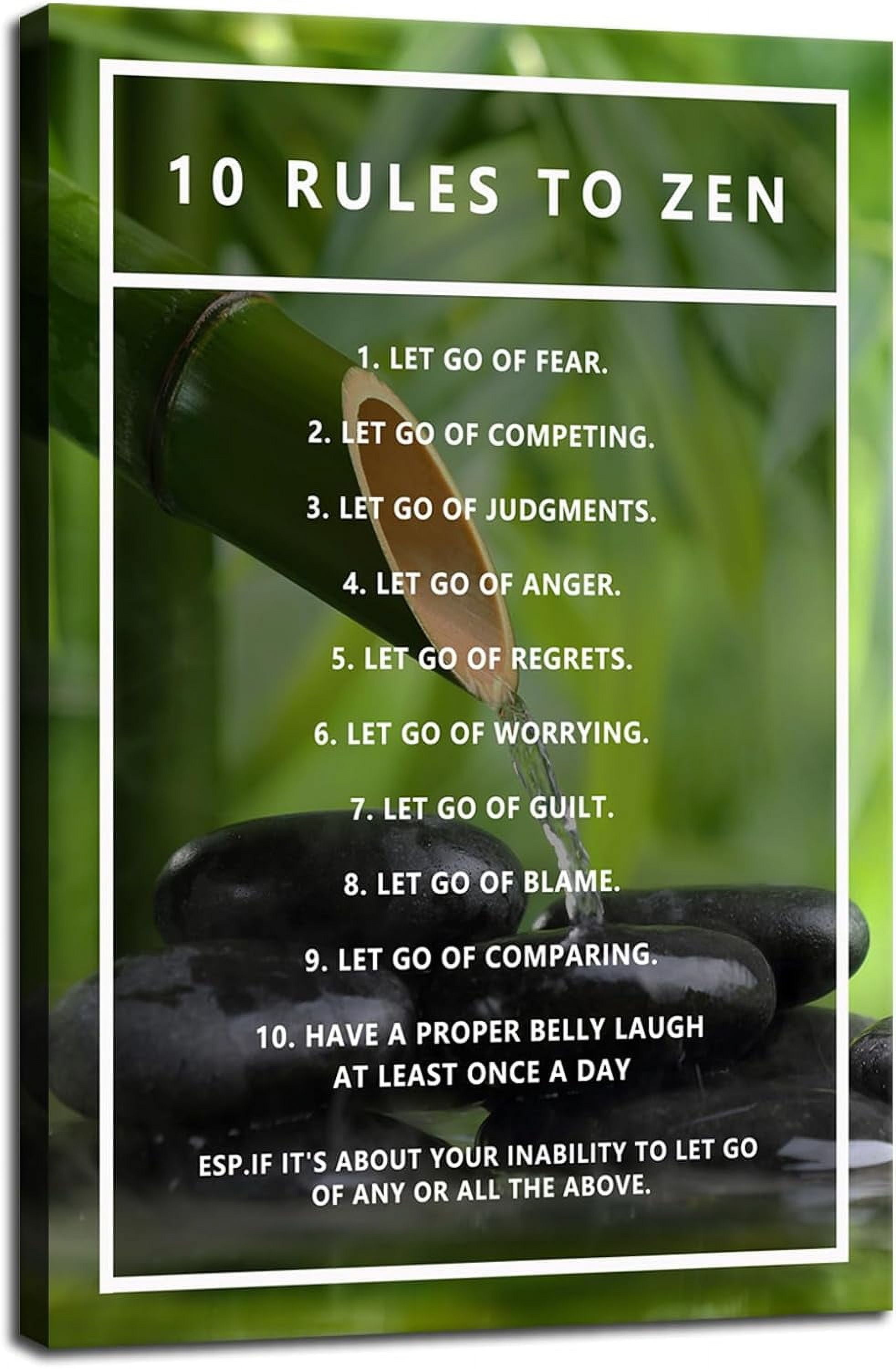 ASPORIC Zen Poster Inspirational Canvas Wall Art Office Wall Decor ...