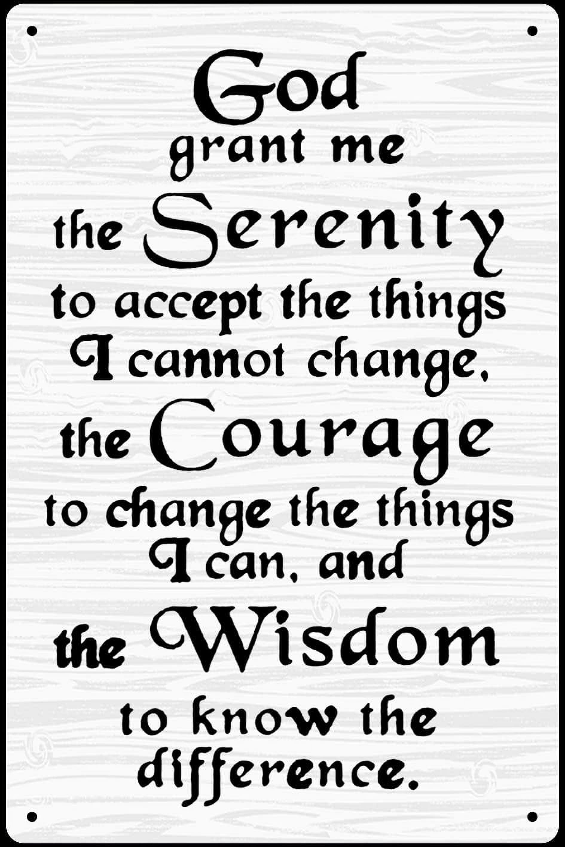 ASPORIC god grant me the serenity tin sign Vintage metal signs ...