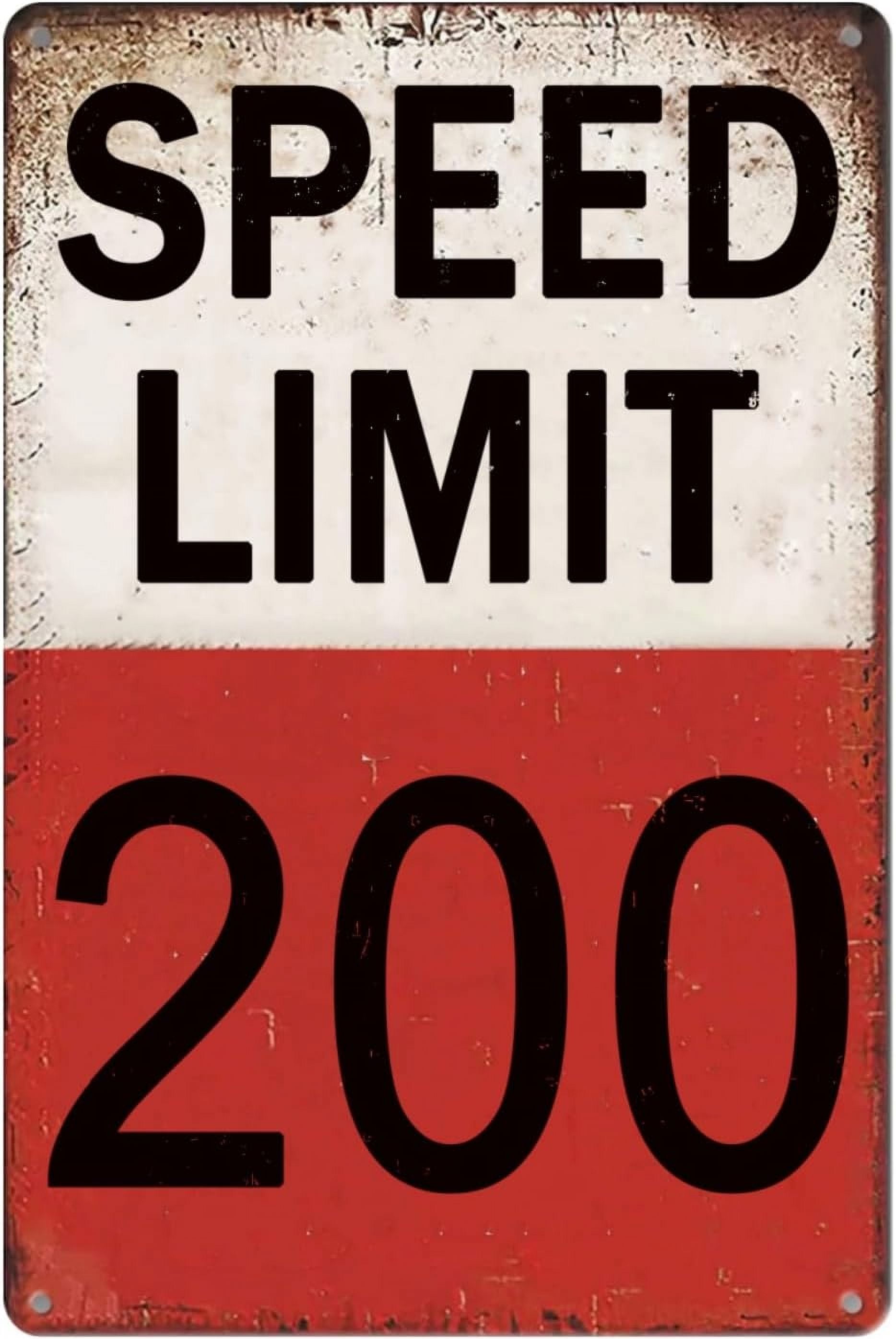 ASPORIC speed limit sign Speed Limit 200 MPH Sign Funny Street Sign ...