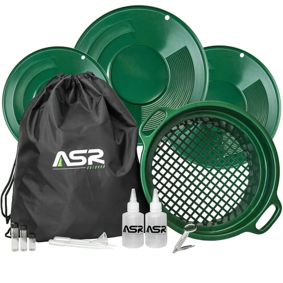 ASR Outdoor 14pc Gold Panning Kit Stackable Sifter with Backpack and ...
