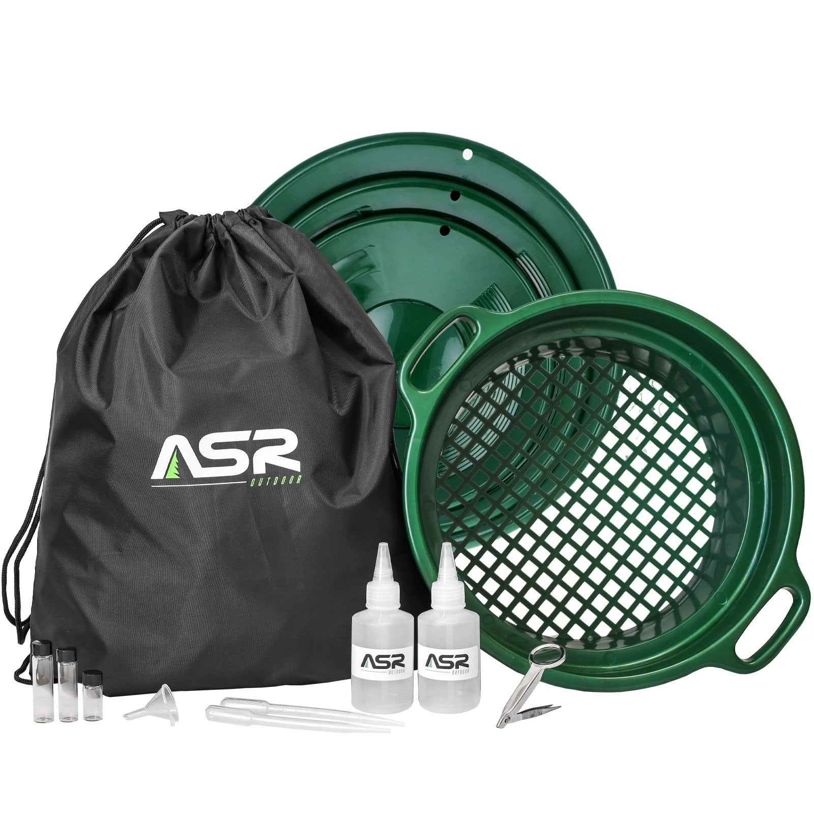 ASR Outdoor 14pc Gold Panning Kit Stackable Sifter with Backpack and ...