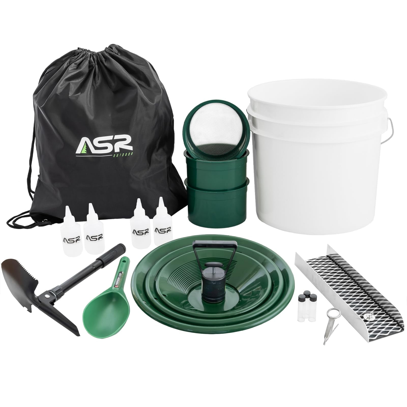 ASR Outdoor 20pc Mini Pocket Aluminum Sluice Box with 3.5L Bucket ...