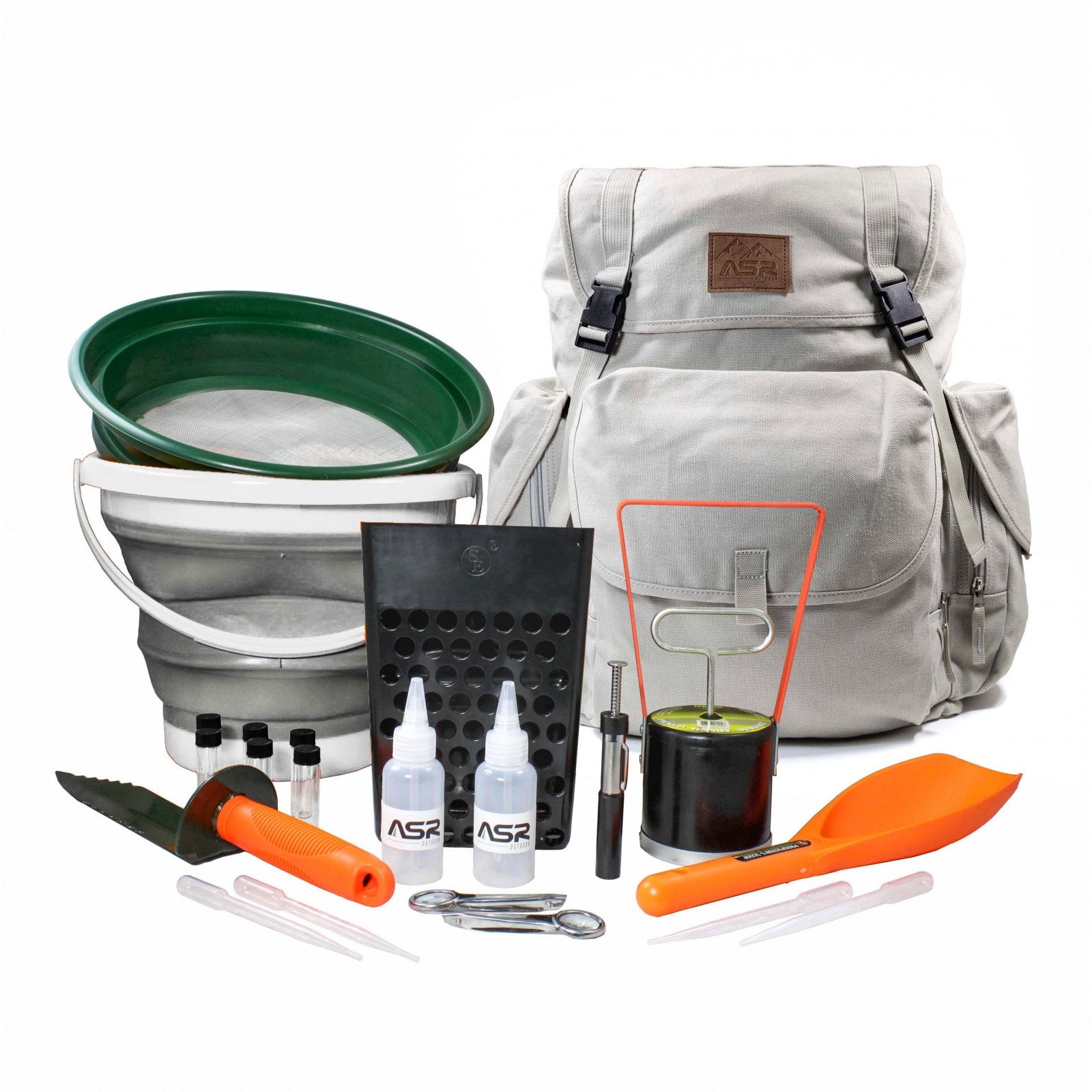 ASR Outdoor 22pc Backpack Kit, Beach Combing Metal Detector Accessories ...