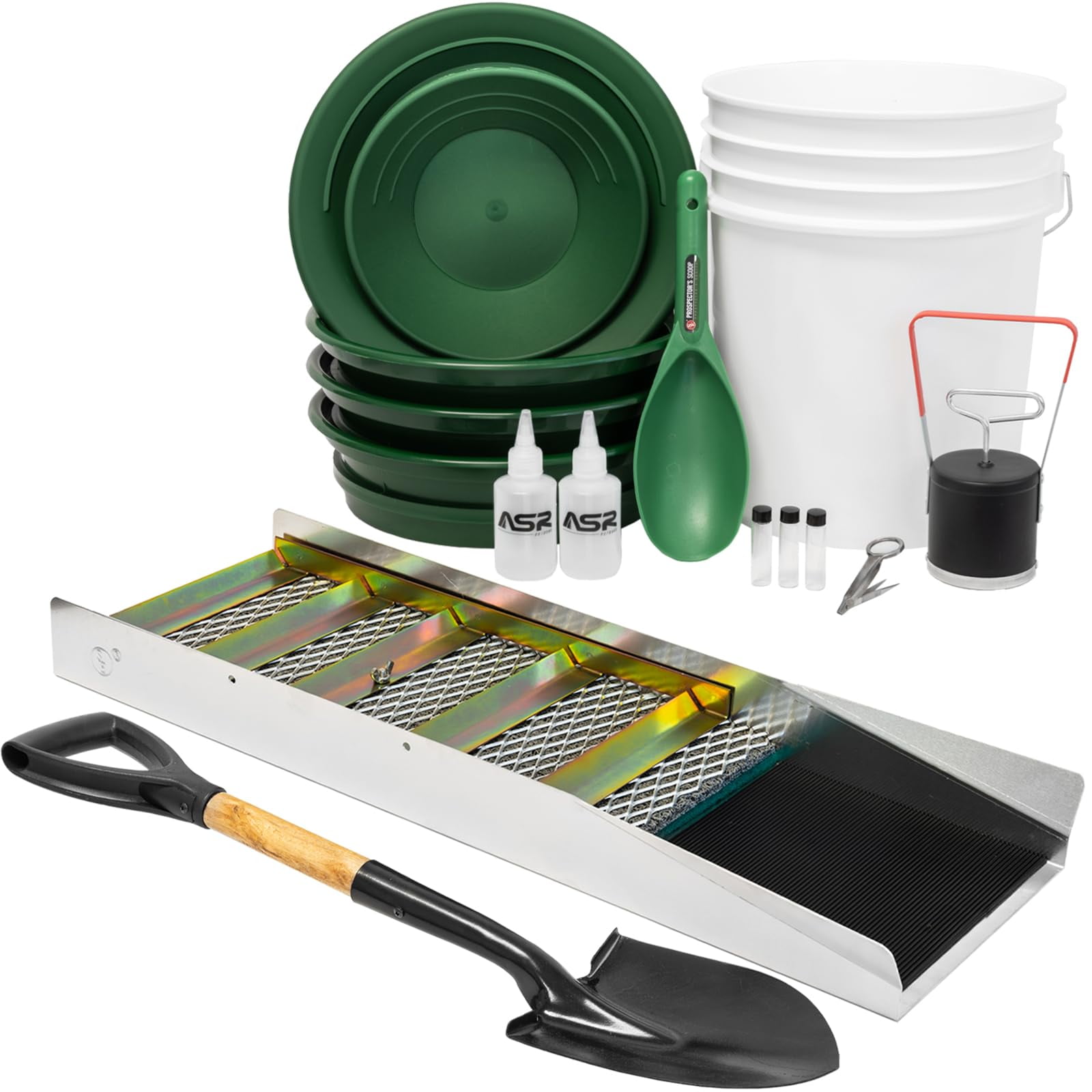 ASR Outdoor 27 Inch Flared Aluminum Sluice Box with 5L Bucket Complete ...