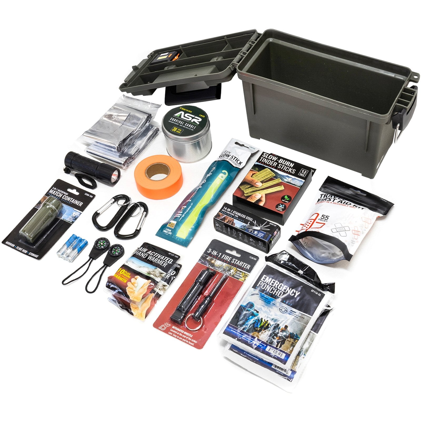 ASR Outdoor 38-Piece Compact Emergency Preparedness Kit, 11.5 in x 5 in ...