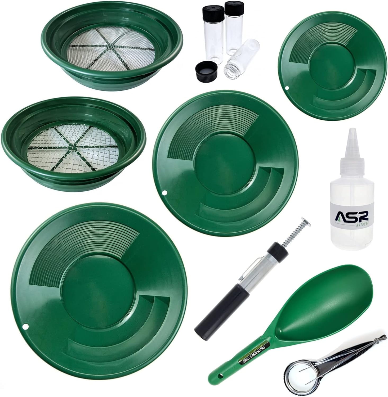 ASR Outdoor Complete 11pc Gold Panning Kit Prospecting Equipment with 1 ...