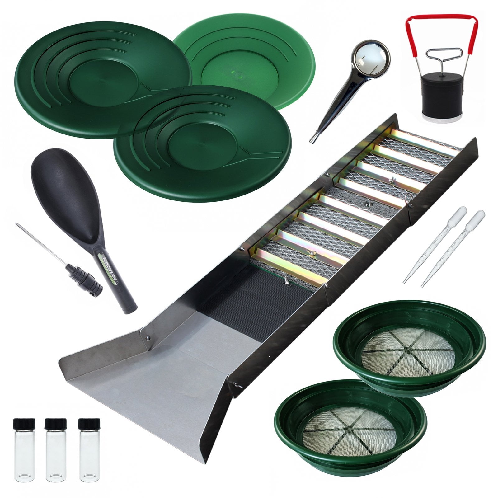 ASR Outdoor Deluxe Sluice Box Gold Prospecting Kit, Classifier Pan ...