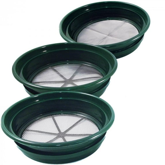 ASR Outdoor Gold Panning Classifier Set, 1/2 1/4 1/8 Inch Mesh Soil ...