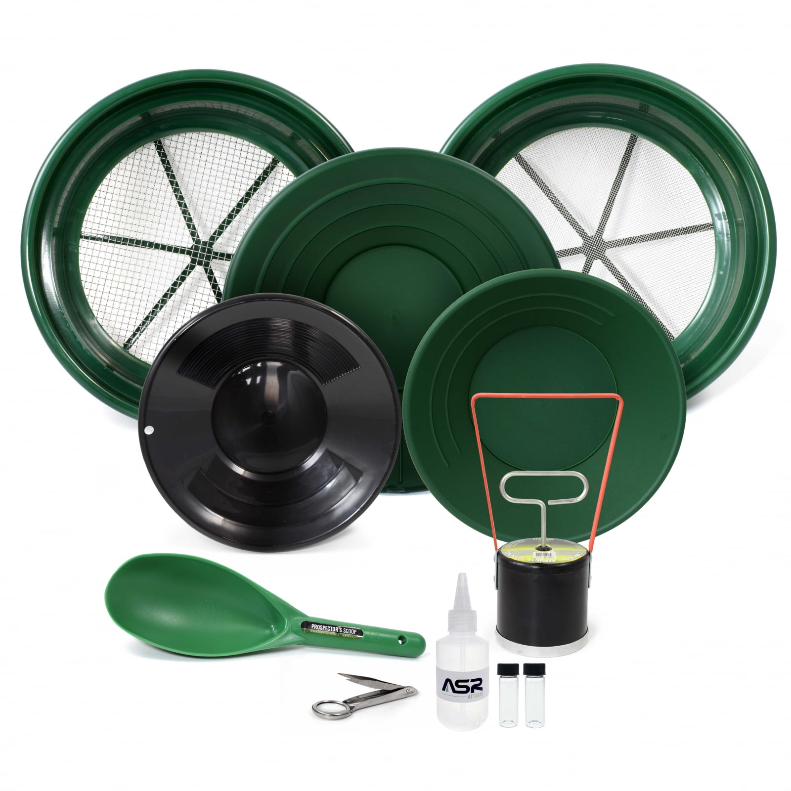 ASR Outdoor Gold Rush Gold Prospecting Kit 1/4 & 1/2 Coarse Classifier ...