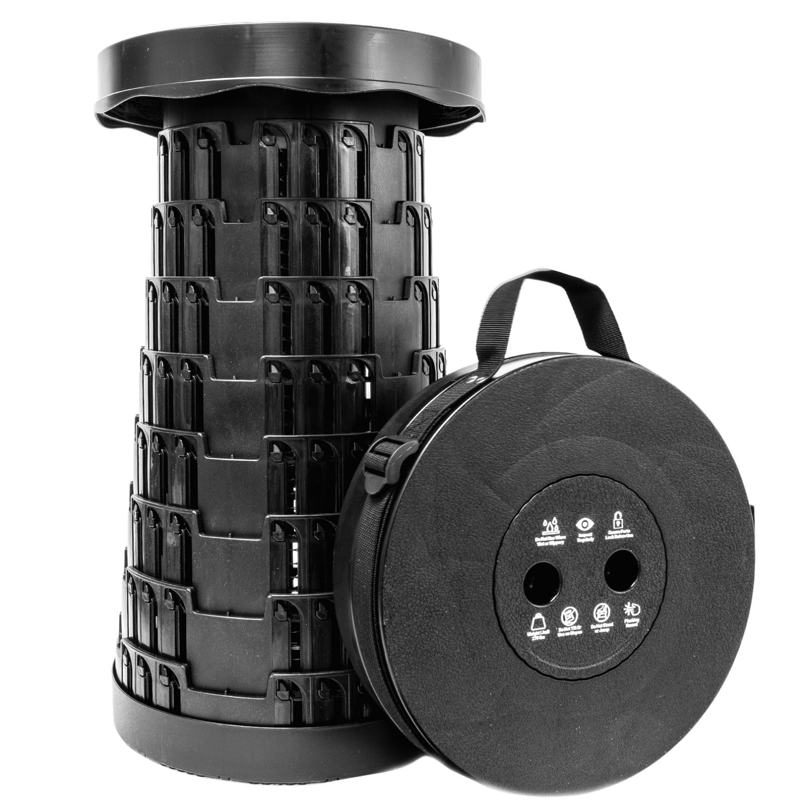 ASR Outdoor Portable Telescoping Collapsible Stool with Carry Handle ...
