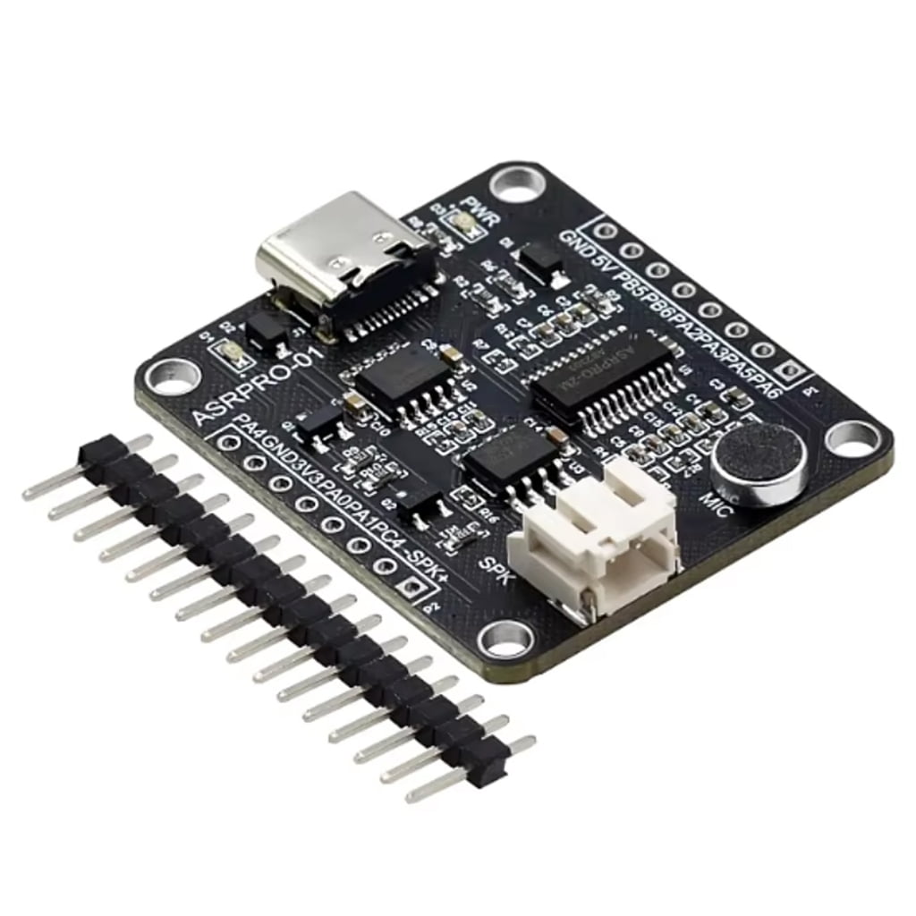 ASRPRO Voice Intelligent Recognition Controls Module with 4MB Flash Memory for DIY Electronics ...