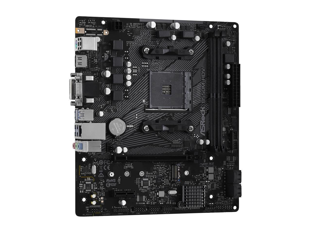 ASRock B550M-HDV AM4 AMD B550 SATA 6Gb/s Micro ATX AMD Ryzen ...