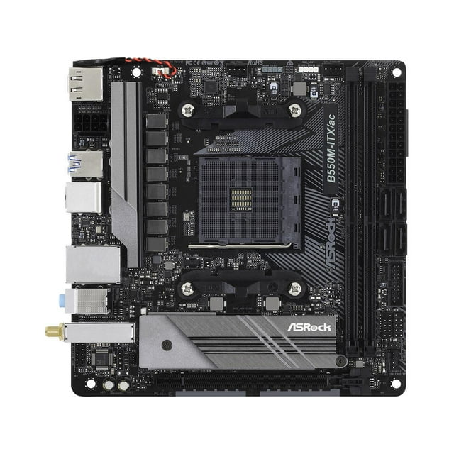 ASRock B550M-ITX/AC AM4 AMD B550 SATA 6Gb/s Mini ITX AMD Ryzen ...