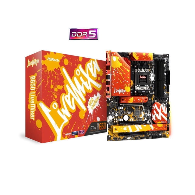 ASRock B650 Gaming Motherboard, DDR5, PCIE 4.0 x16, M.2 slots, 2.5Gb ...
