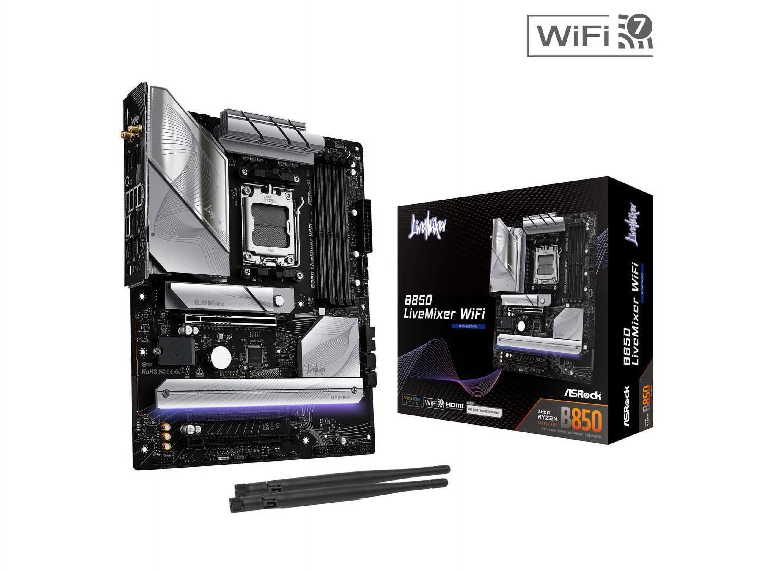 ASRock B850 Live Mixer WiFi AM5 AMD B850 SATA 6Gb/s ATX Motherboard ...