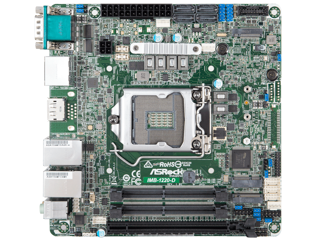 ASRock Industrial IMB-1220-D Intel® Q470E Dual LAN TPM 2.0 Intel® SATA ...