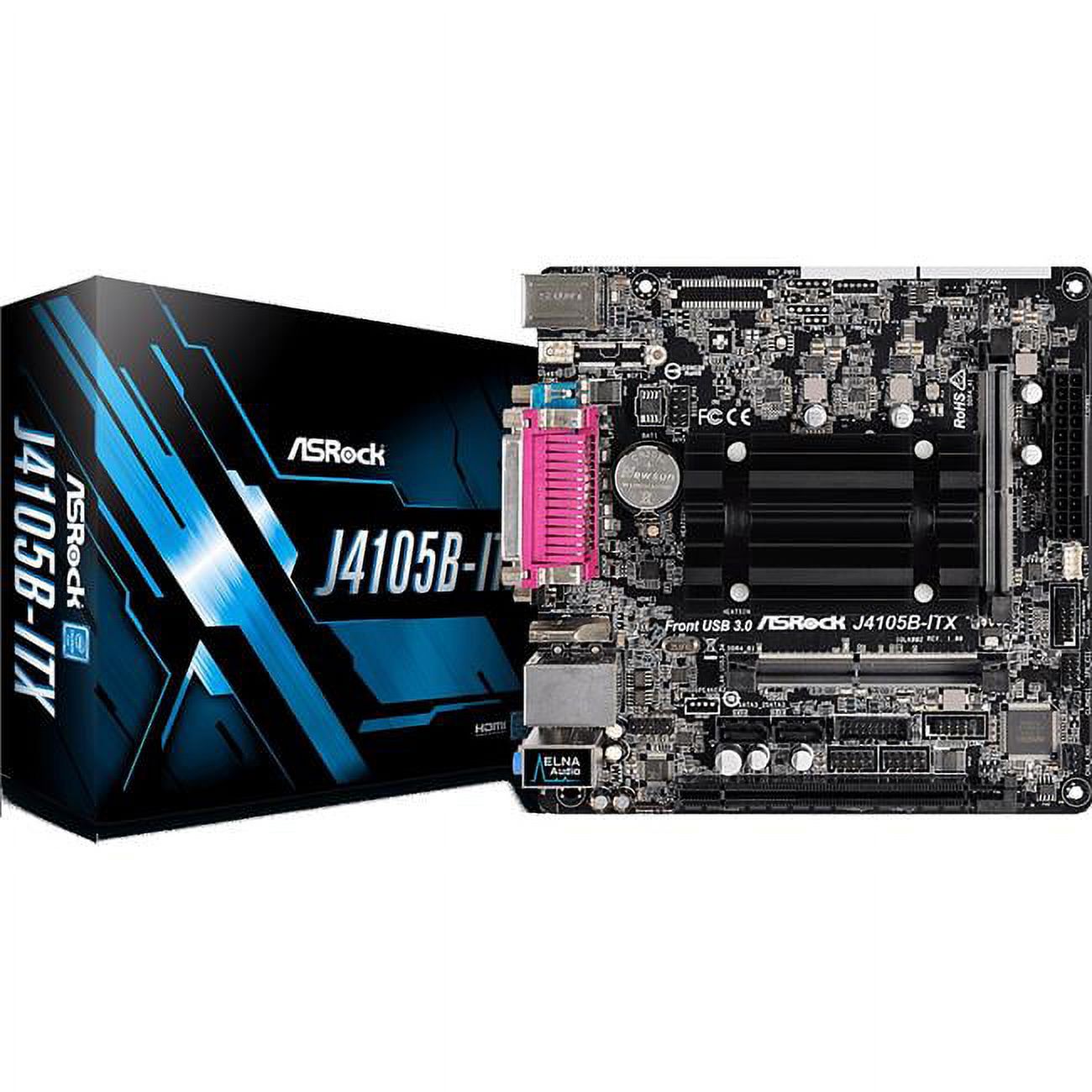 ASRock J4105B-ITX Quad-Core J4105 USB2.0 PCI Express SATA Mini-ITX ...