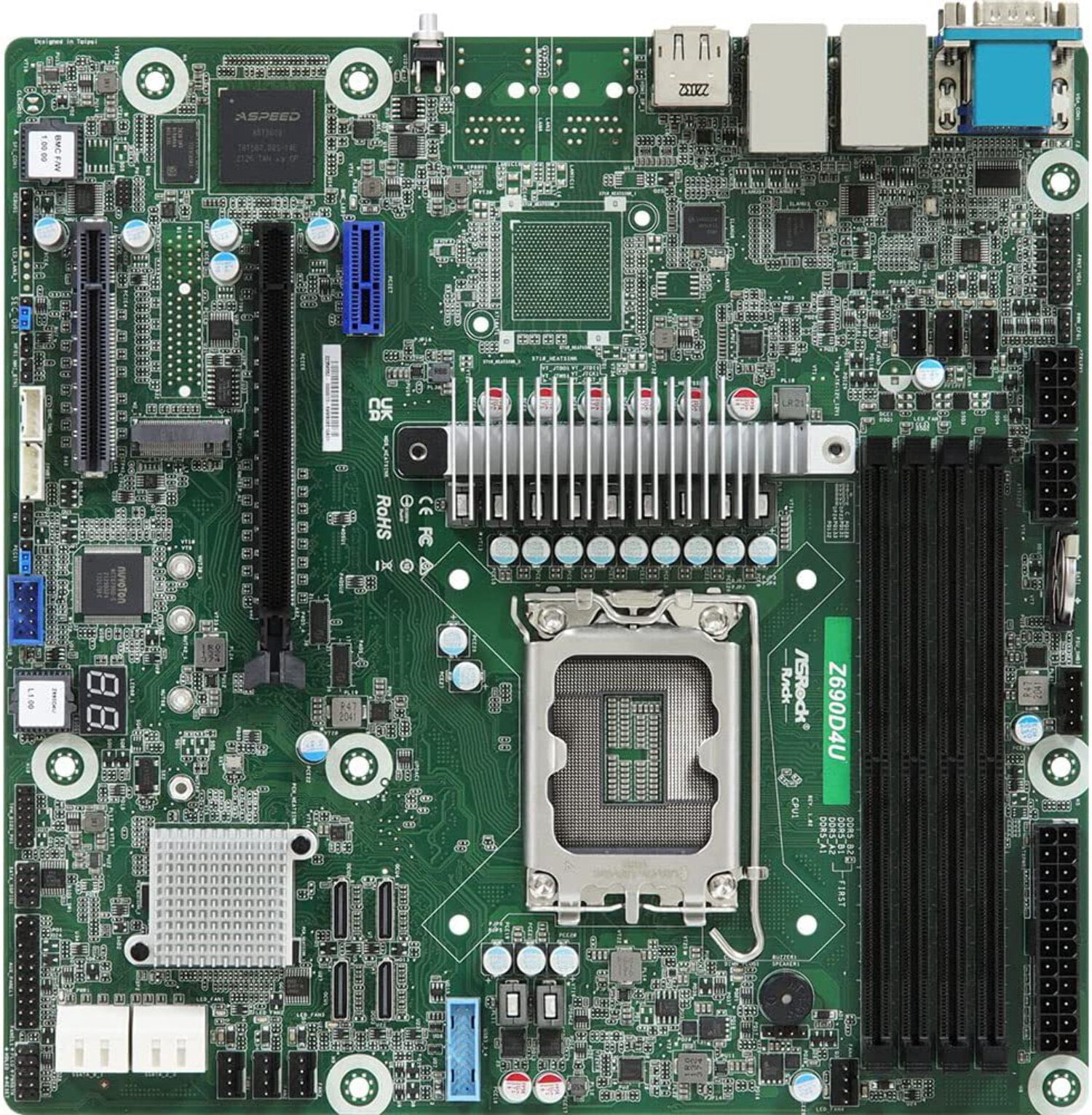 ASRock Motherboard Z690 LGA1700 Max.32GB DDR5 Micro-ATX Retail (Z690D4U ...