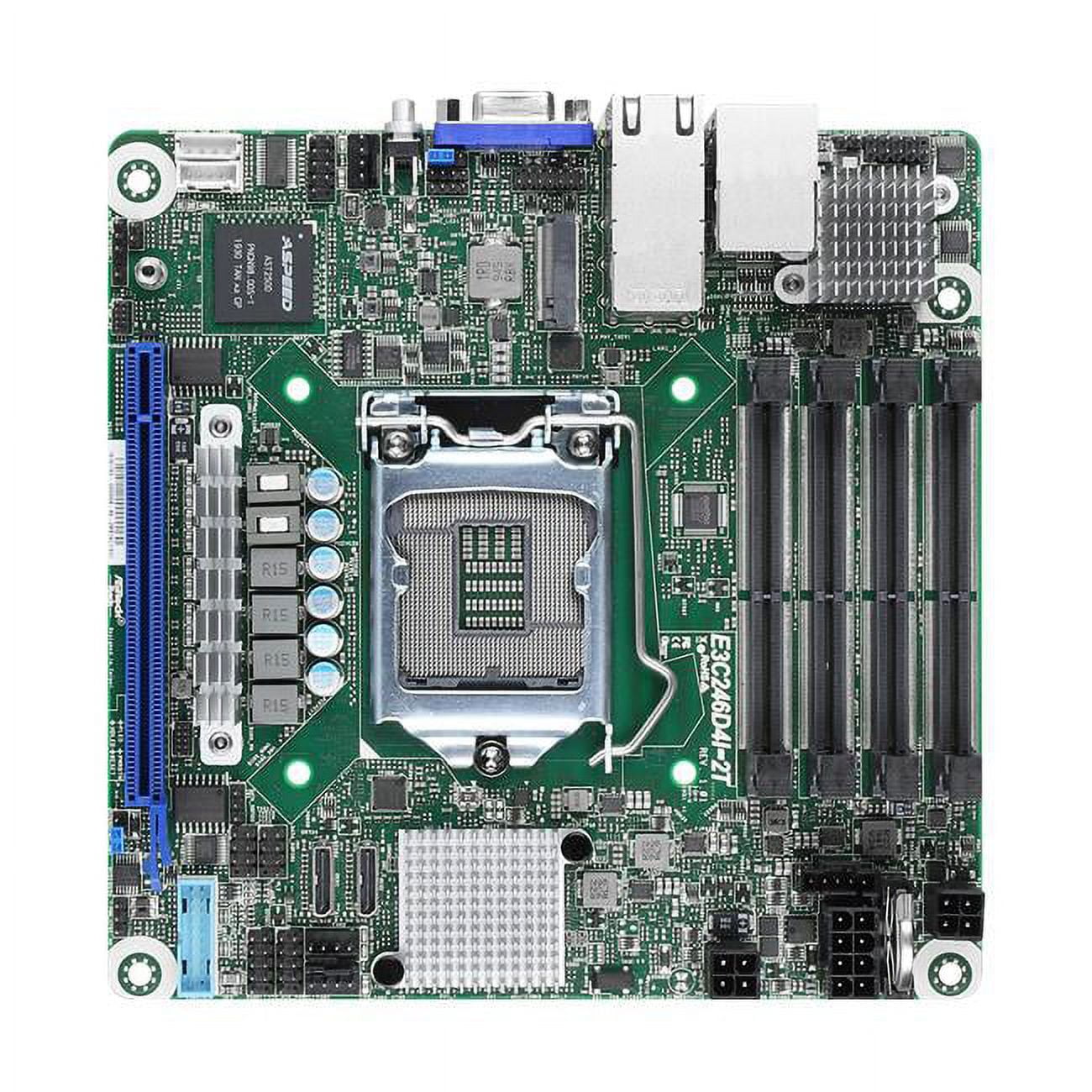 ASRock Rack E3C246D4I-2T Mini-ITX Server Motherboard Intel LGA 1151 C246 - Walmart.com