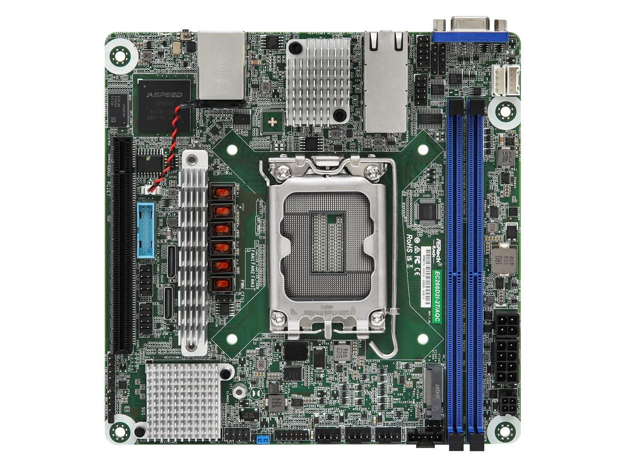 ASRock Rack Server Motherboard EC266D2I-2T/AQC Mini-ITX 2x 10GLan ...
