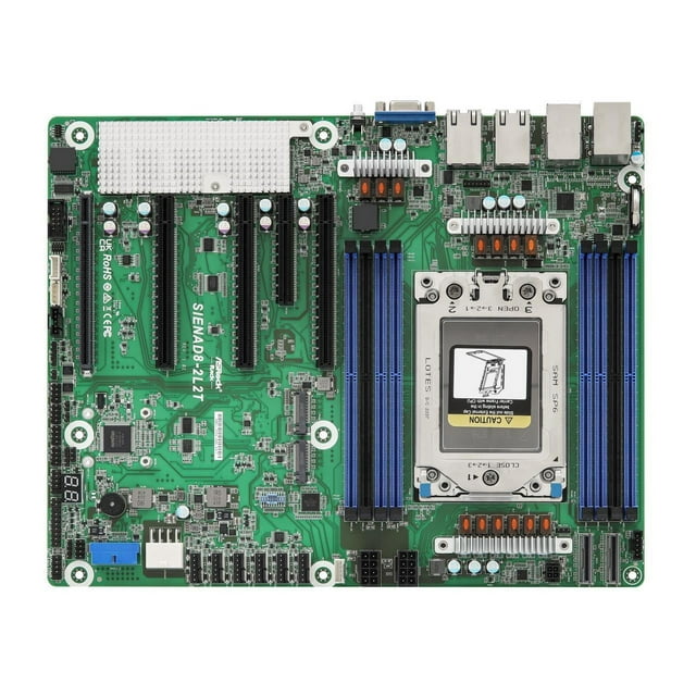 ASRock Rack ATX Server Motherboard SIENAD8-2L2T, Single Socket SP6 (LGA ...