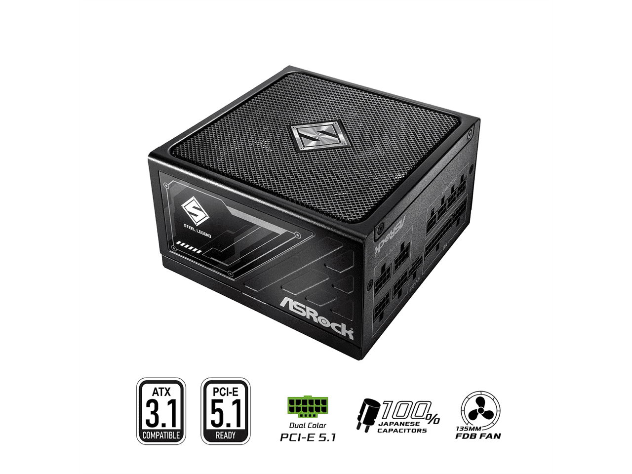 ASRock SL-750G 750W ATX3.1 & PCIe5.1 80 PLUS GOLD Certified Full Modular Power Supply - Walmart.com