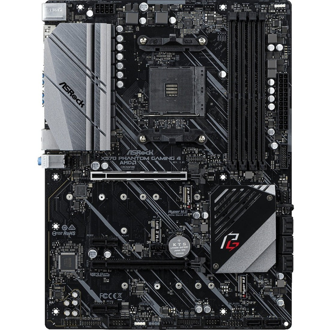 ASRock X570 PHANTOM GAMING 4 Desktop Motherboard, AMD X570 Chipset ...