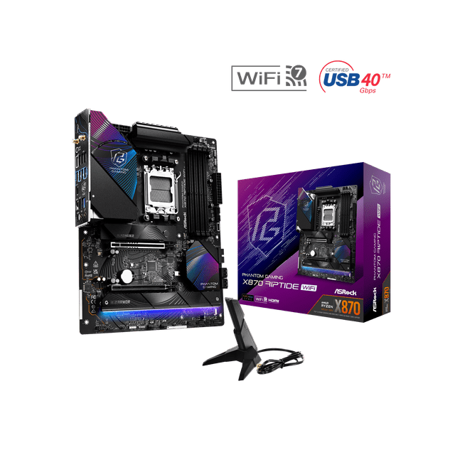 ASRock X870 RIPTIDE WIFI AM5 AMD X870 ATX Motherboard - Walmart.com