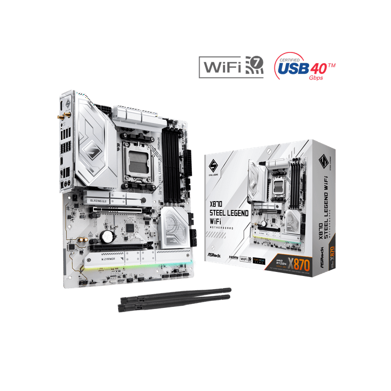 ASRock X870 STEEL LEGEND WIFI AM5 AMD X870 SATA 6Gb/s ATX ASRock X870 STEEL LEGEND WIFI AM5 AMD X870 SATA 6Gb/s ATX
