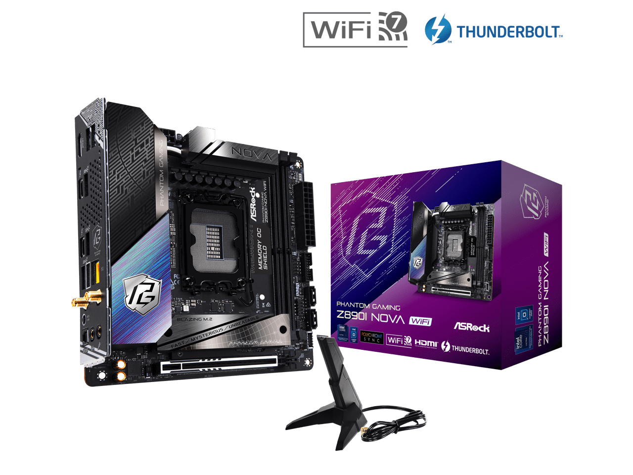 ASRock Z890I Nova WiFi LGA 1851 Intel Z890 Mini ITX Motherboard ...