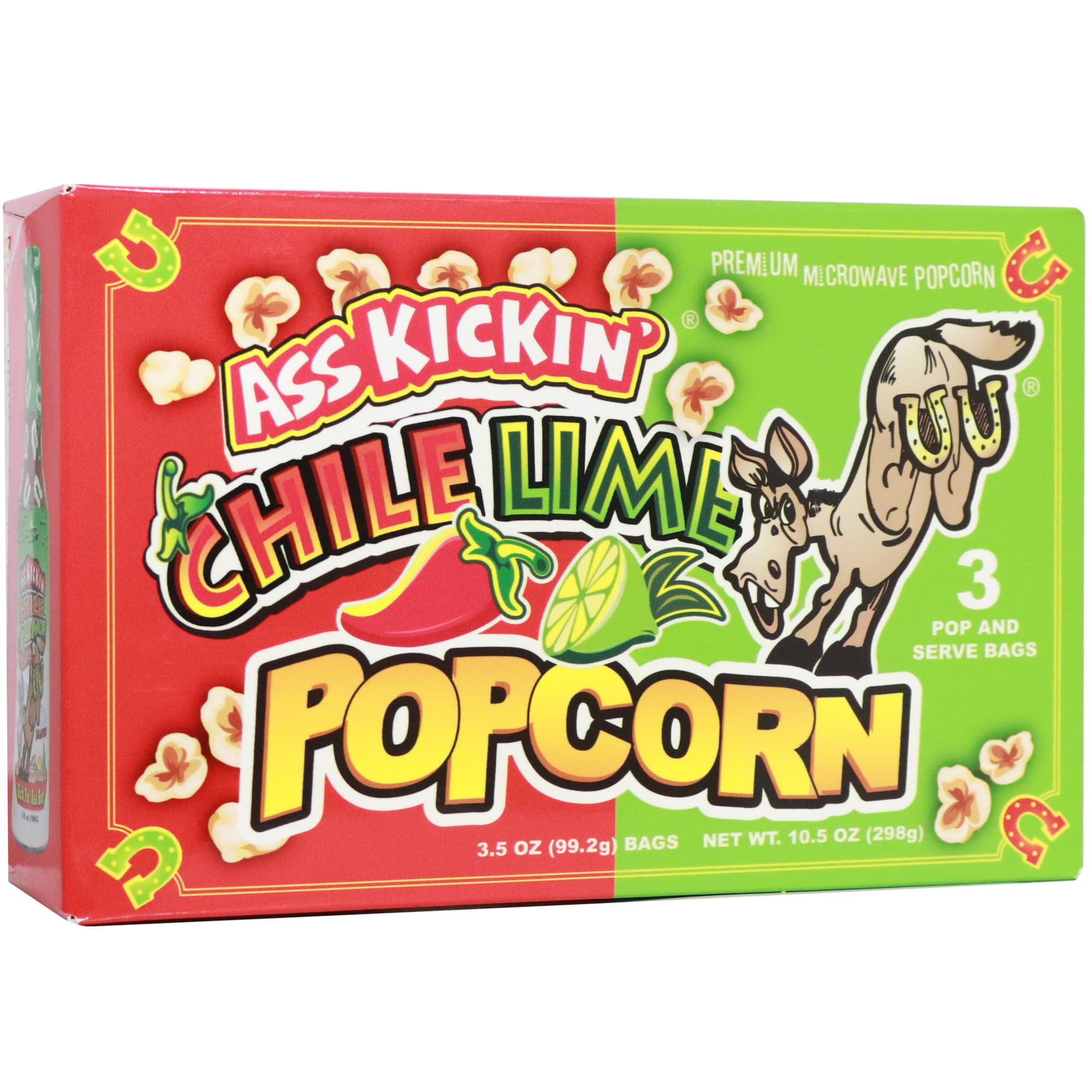 ASS KICKIN' ChileEGSC Lime Microwave Popcorn Bags - 3 Pack - Ultimate ...