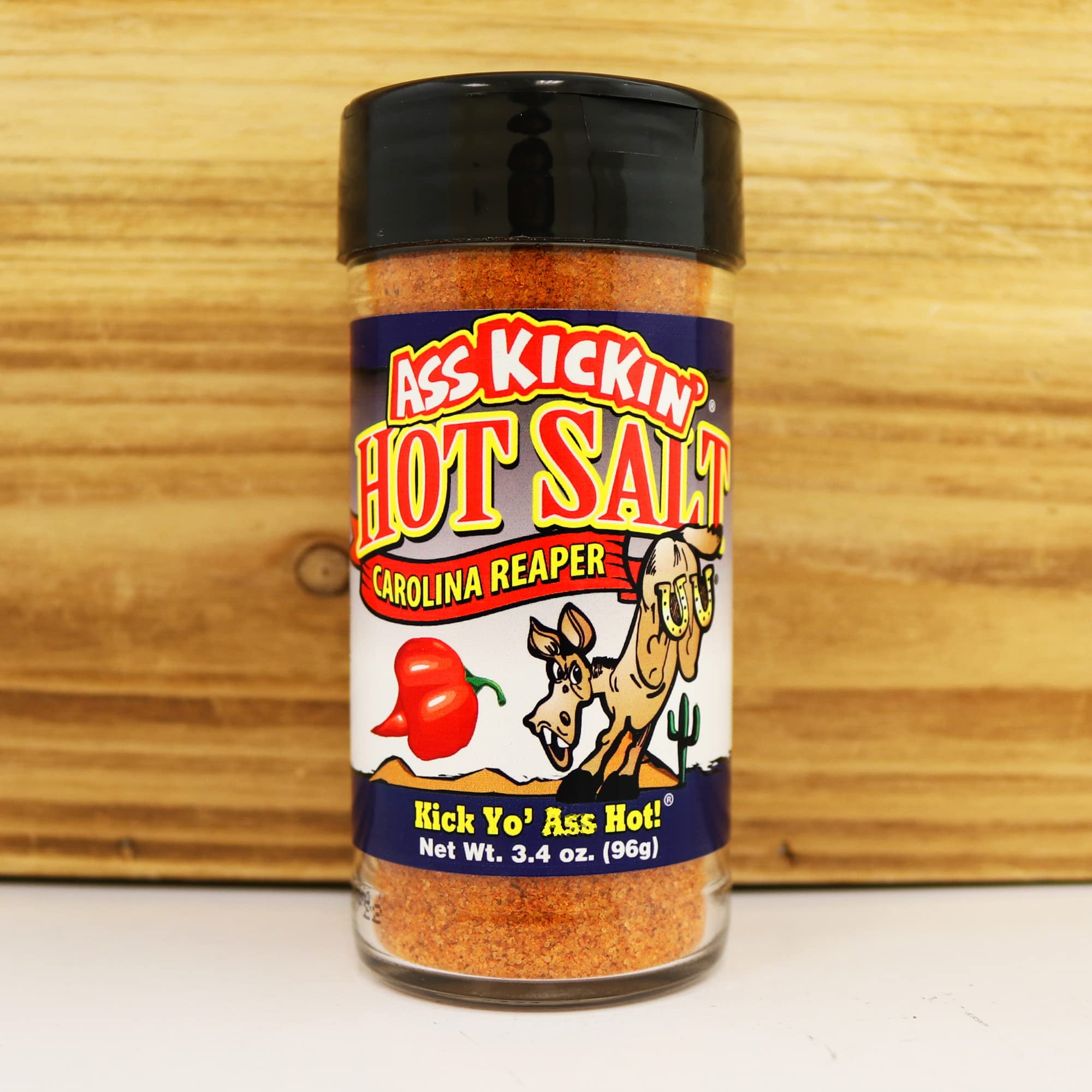 ASS KICKIN' Hot AJH3 Spicy Carolina Reaper Pepper Salt - 3.4oz. Shaker ...
