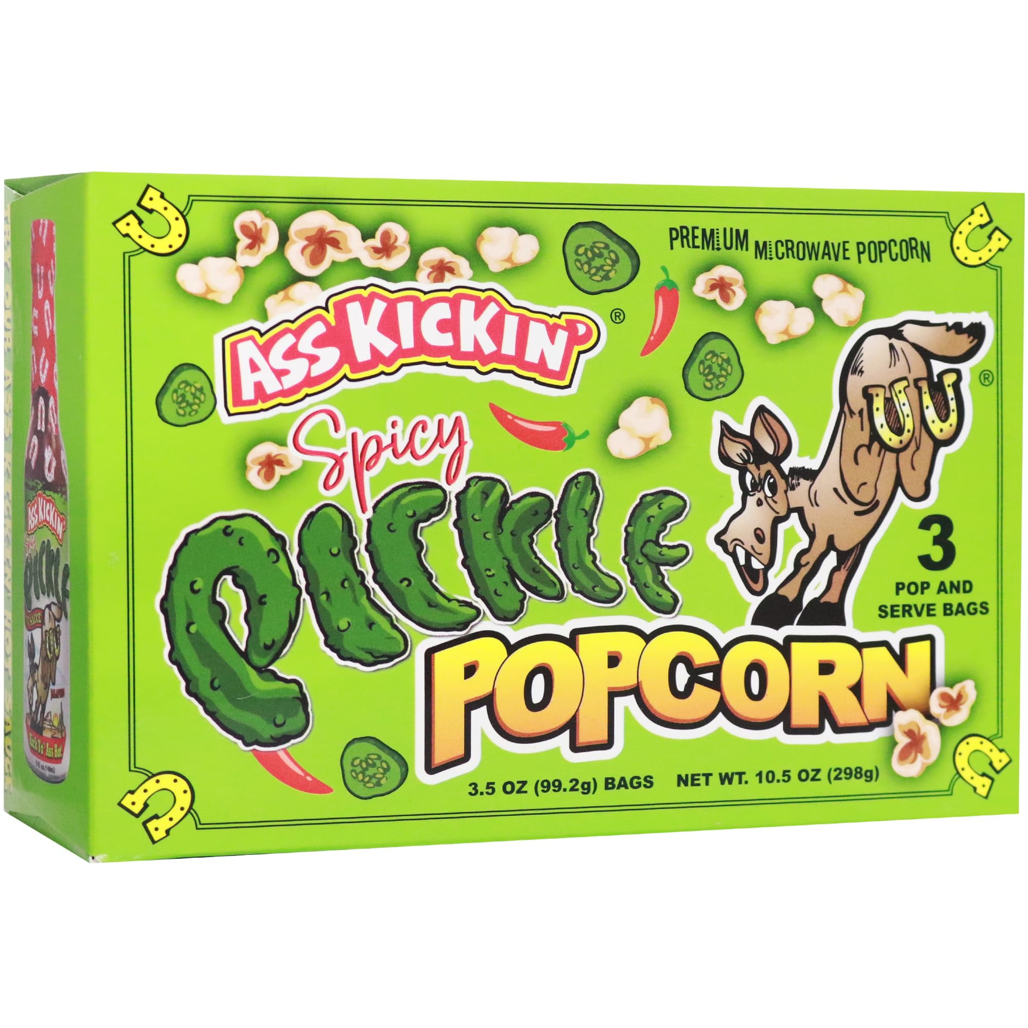 ASS KICKIN' Spicy Pickle IRF13 Microwave Popcorn Bags - 6 Pack ...