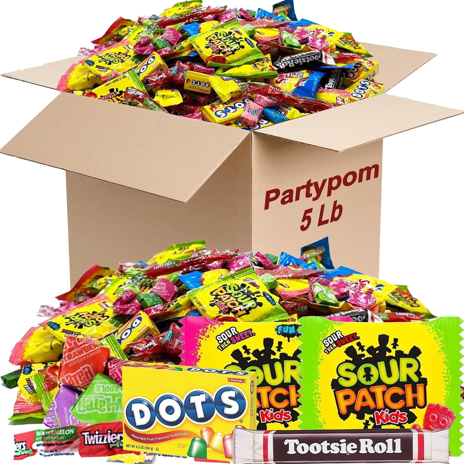 ASSORTED BULK CANDY VARIETY MIX, 5 LB Of Assorted Individually Wrapped ...