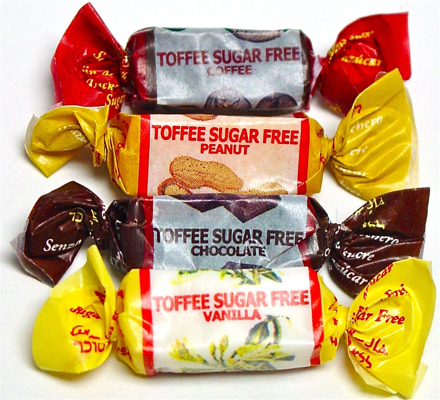 ASSORTED TOFFEES, 1 lb, Sugar Free, Individually wrapped (about 65 pcs ...