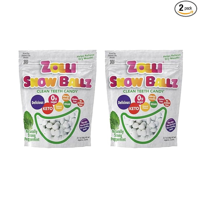 Zollipops Collab Zolli Snow Ballz Mints Sugar Free Hard Candy-3.1oz ...