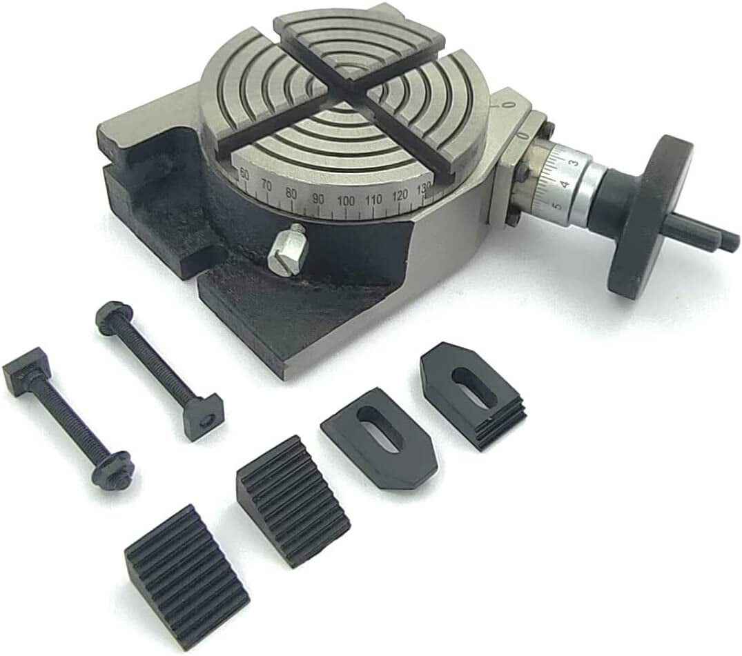 ASSORTS 4" Inches (100 mm) Cast Iron Rotary Table - 4 Slot for Milling ...