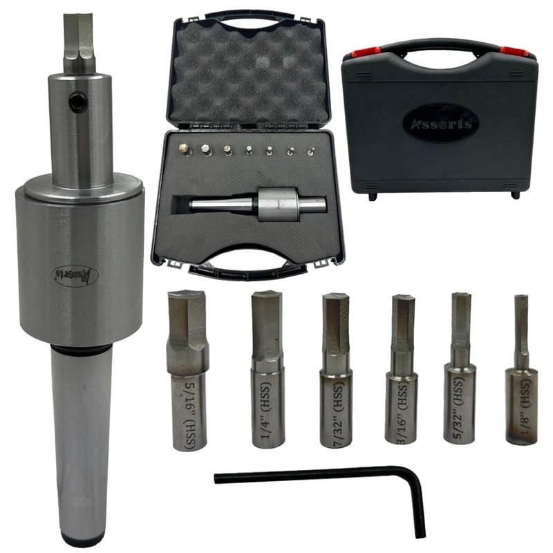 ASSORTS Precision Rotary Broach Holder with MT3 Shank (M12 x 1.75 ...