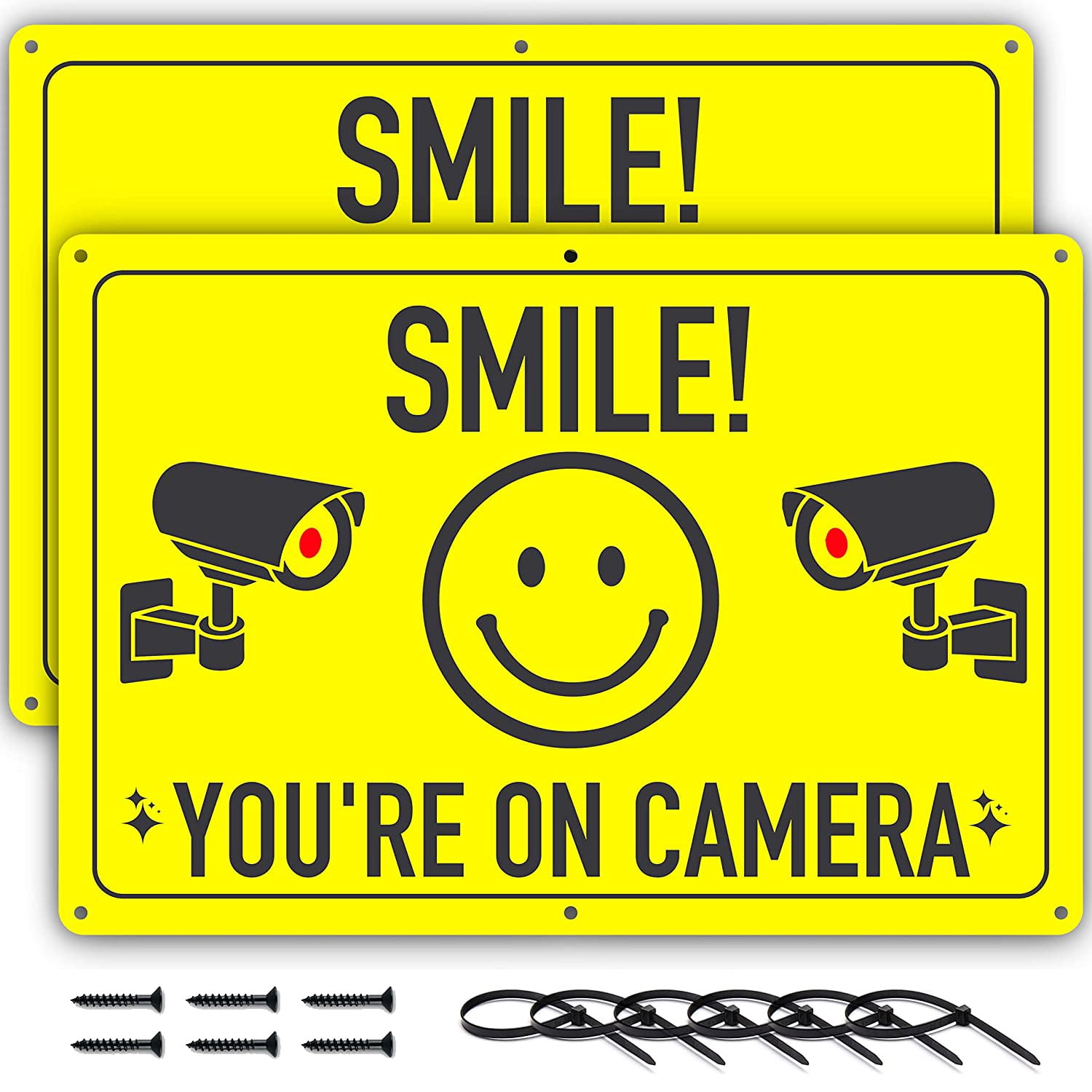 Assured Signs Smile You're on Camera Signs for Wall or Fence | Video ...