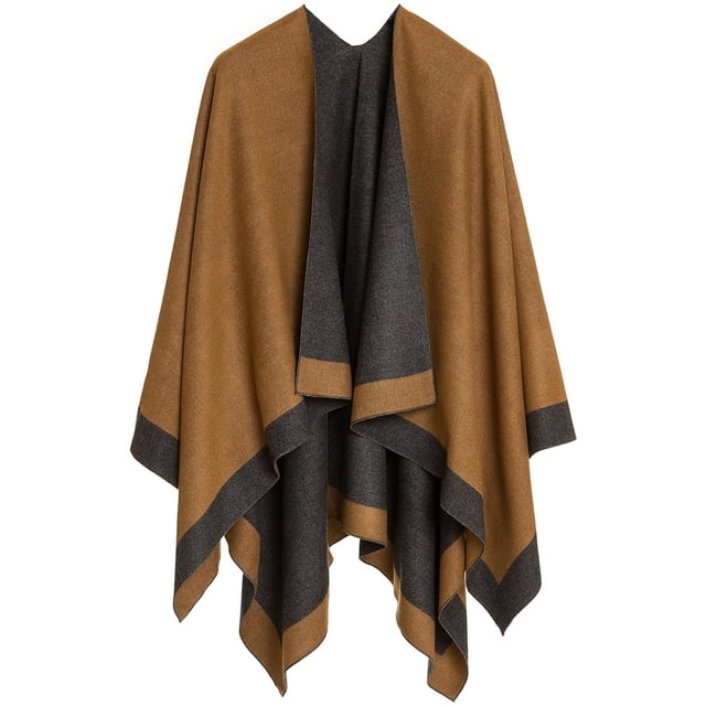 ASTARIN Women's Cotton Shawl Wrap Poncho, Cape Cardigan Sweater, Open ...