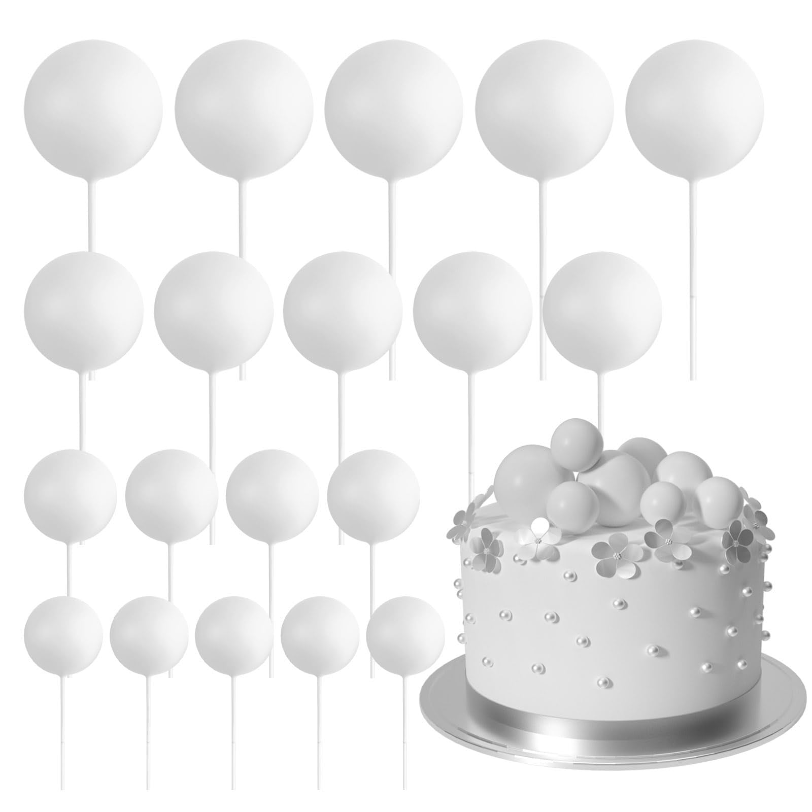 ASTARON 20 Pcs Ball SSF20 Cake Topper Decorations Mini Balloons Cake ...