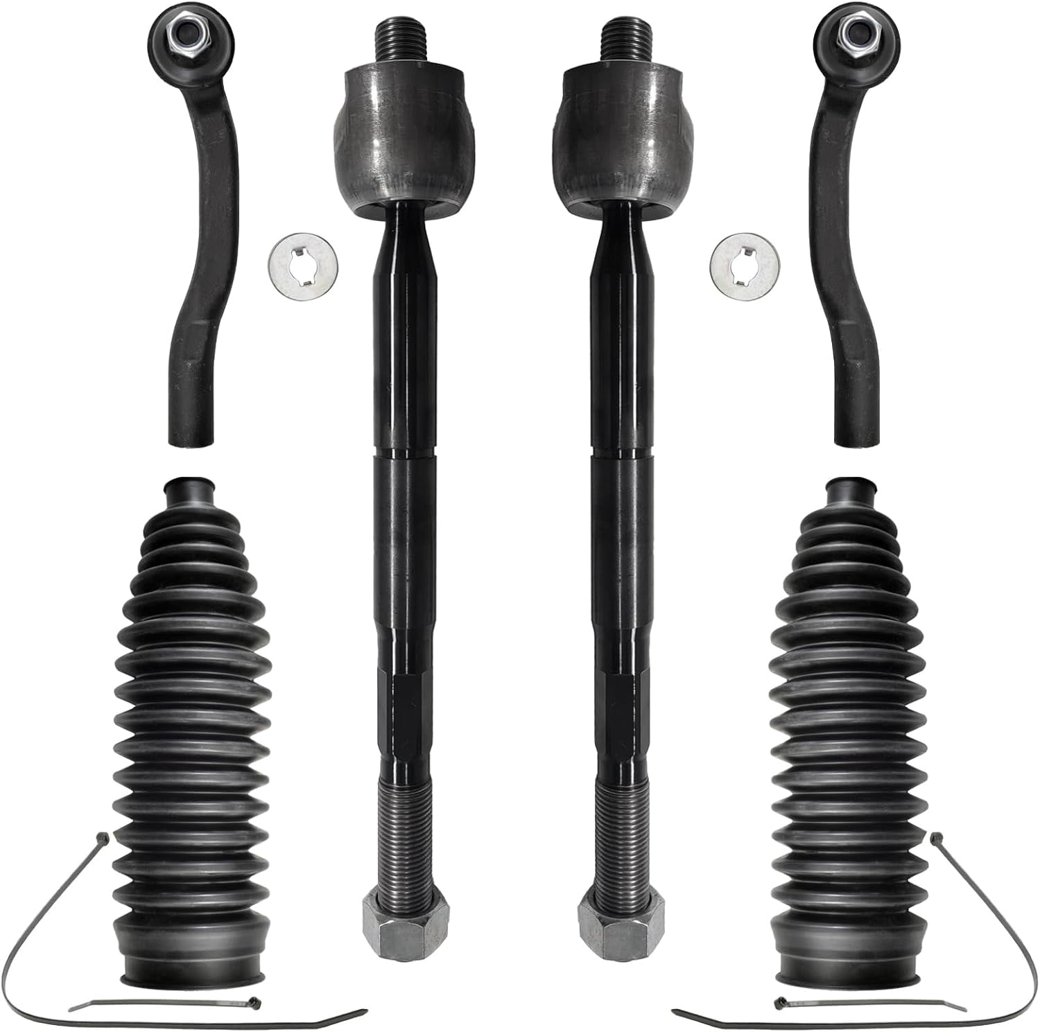 ASTARPRO - 6pc Front Tie Rods Kit Replacement for 04-10 Toyota Sienna, 4 Outer & Inner Tie Rods ...