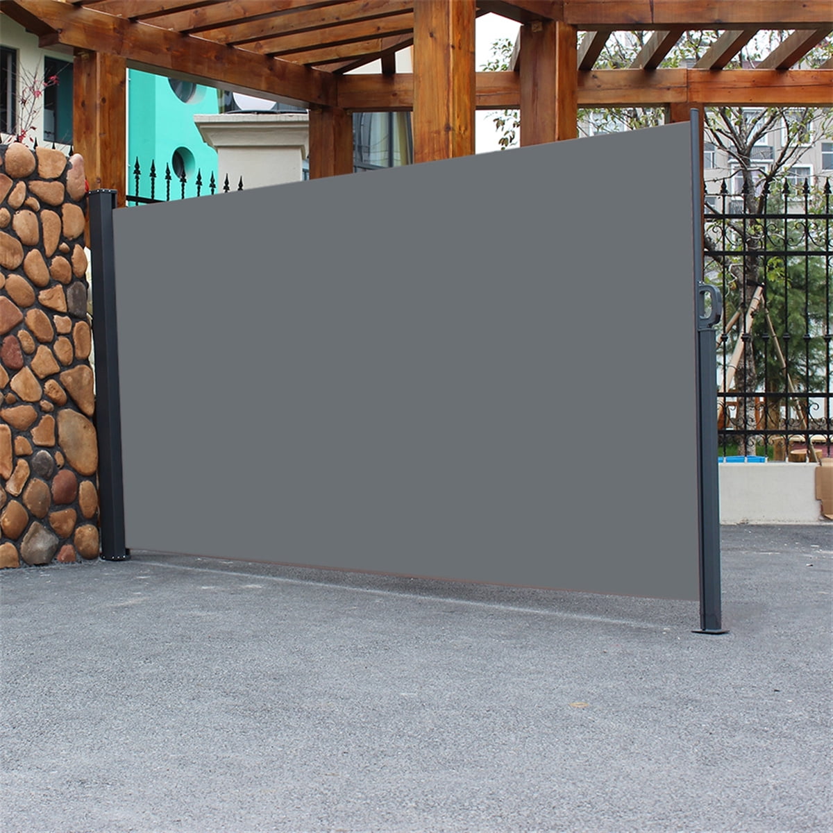 ASTARTH 6x10ft Retractable Patio Side Awning, Outdoor Privacy Screen ...